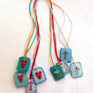 Mini Scapular, Handembroidered Scapular, Hand, Religious Jewelry ...