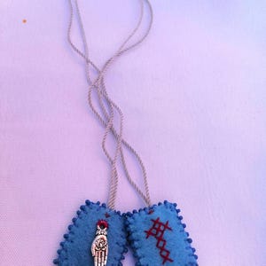 Mini Scapular, Handembroidered Scapular, Hand, Religious Jewelry ...