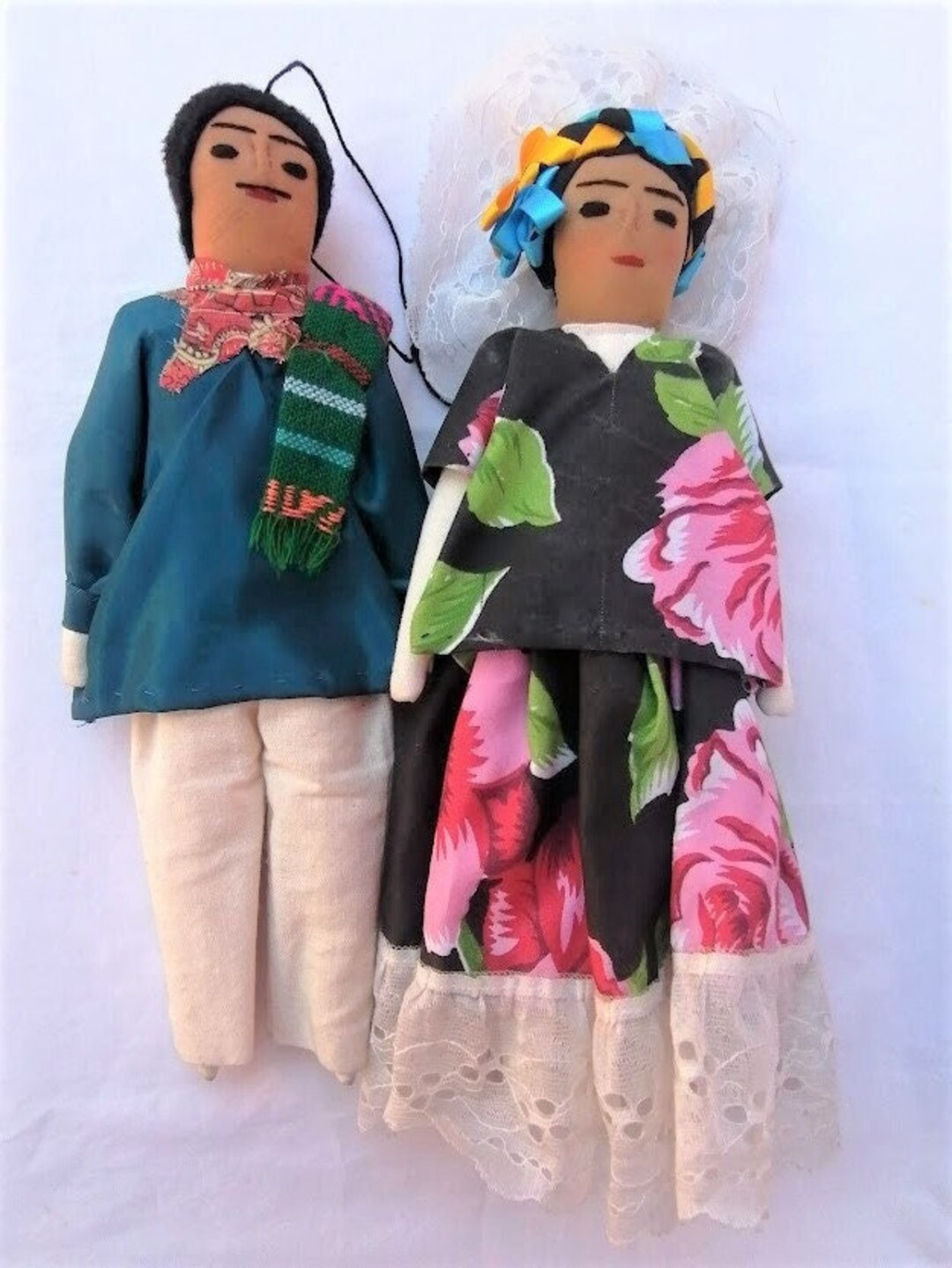 Traditional Mexican Dolls Couple of Fabric Dolls Fabric - Etsy