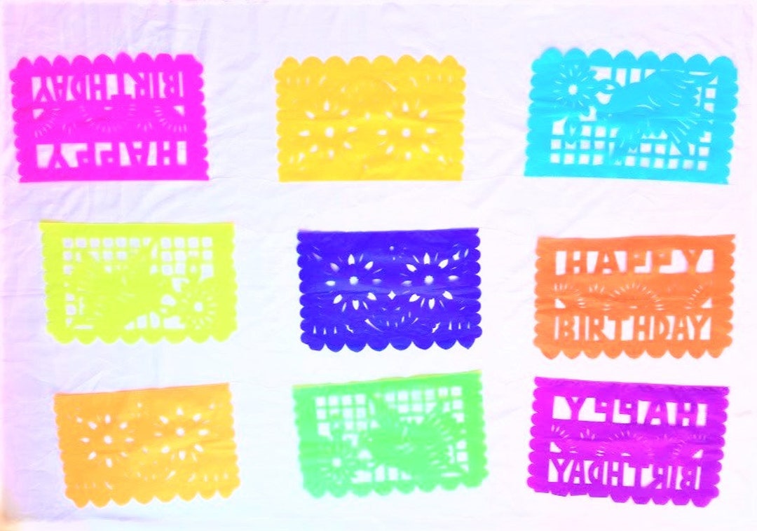 10 Pack Banner, Happy Birthday Multicolor Banners, More Than 40 Feet ...