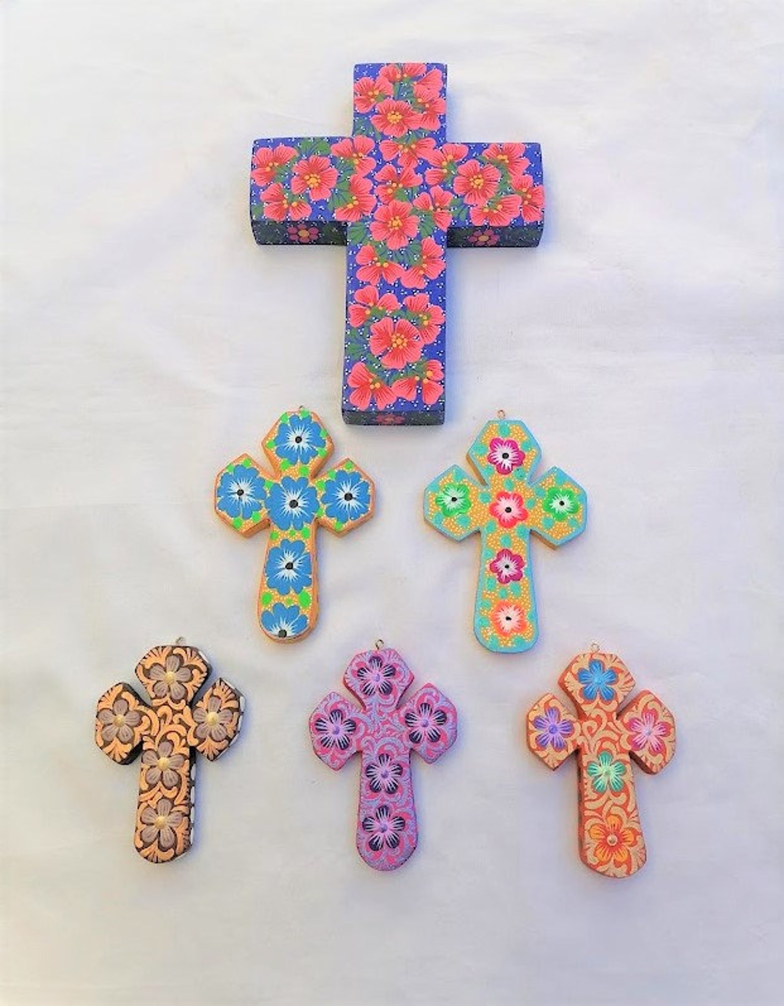 Wood Cross Alebrije Cross Mexican Cross Mexican Wood Cross - Etsy