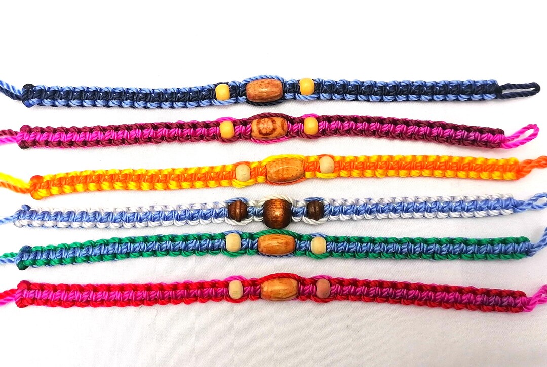 6 Macrame Bracelets, Friendship Bracelets, Woven Friendship Bracelets ...
