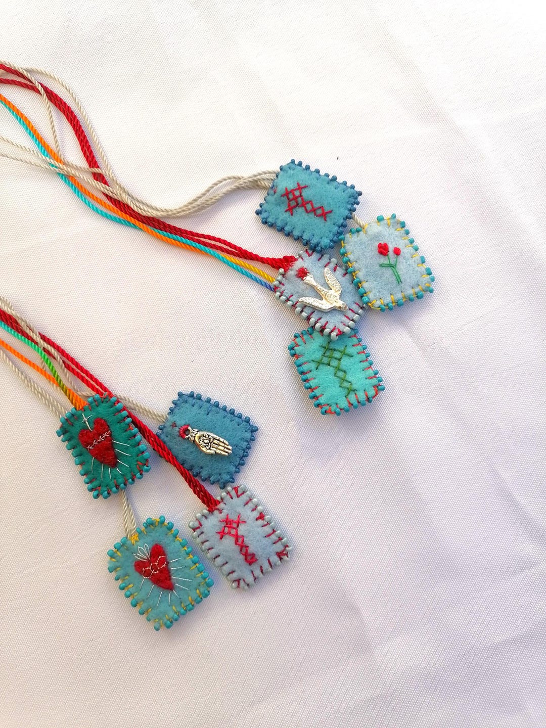 Mini Scapular, Handembroidered Scapular, Hand, Religious Jewelry ...