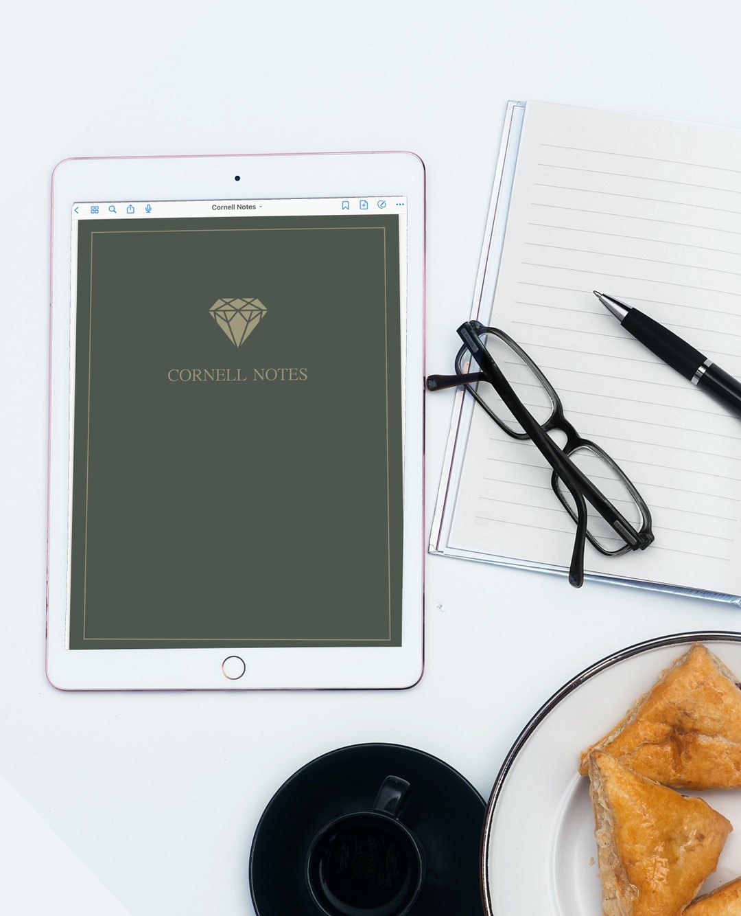 Digital Cornell Note Book With Free Sticker, Neutral Tones, Instant ...