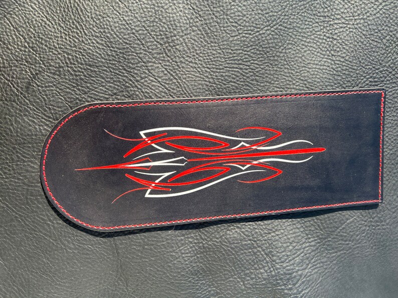 Black Leather Motorcycle Rear Fender Bib Panel for Harley Davidson W ...