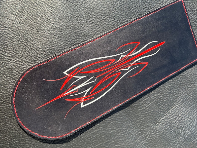Black Leather Motorcycle Rear Fender Bib Panel for Harley Davidson W ...