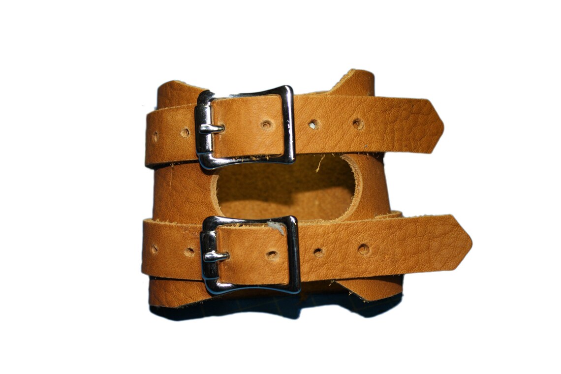 Tan Leather Wrist Cuff Bracelet Arm Wrap | Etsy