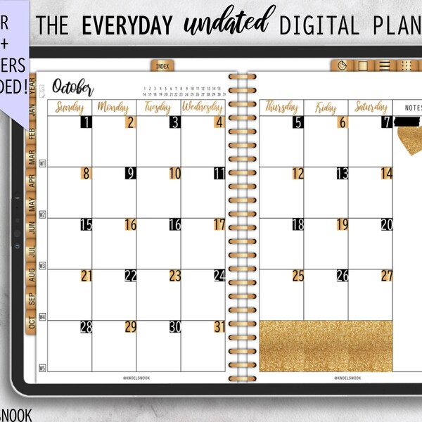 Undated Digital Planner - Etsy