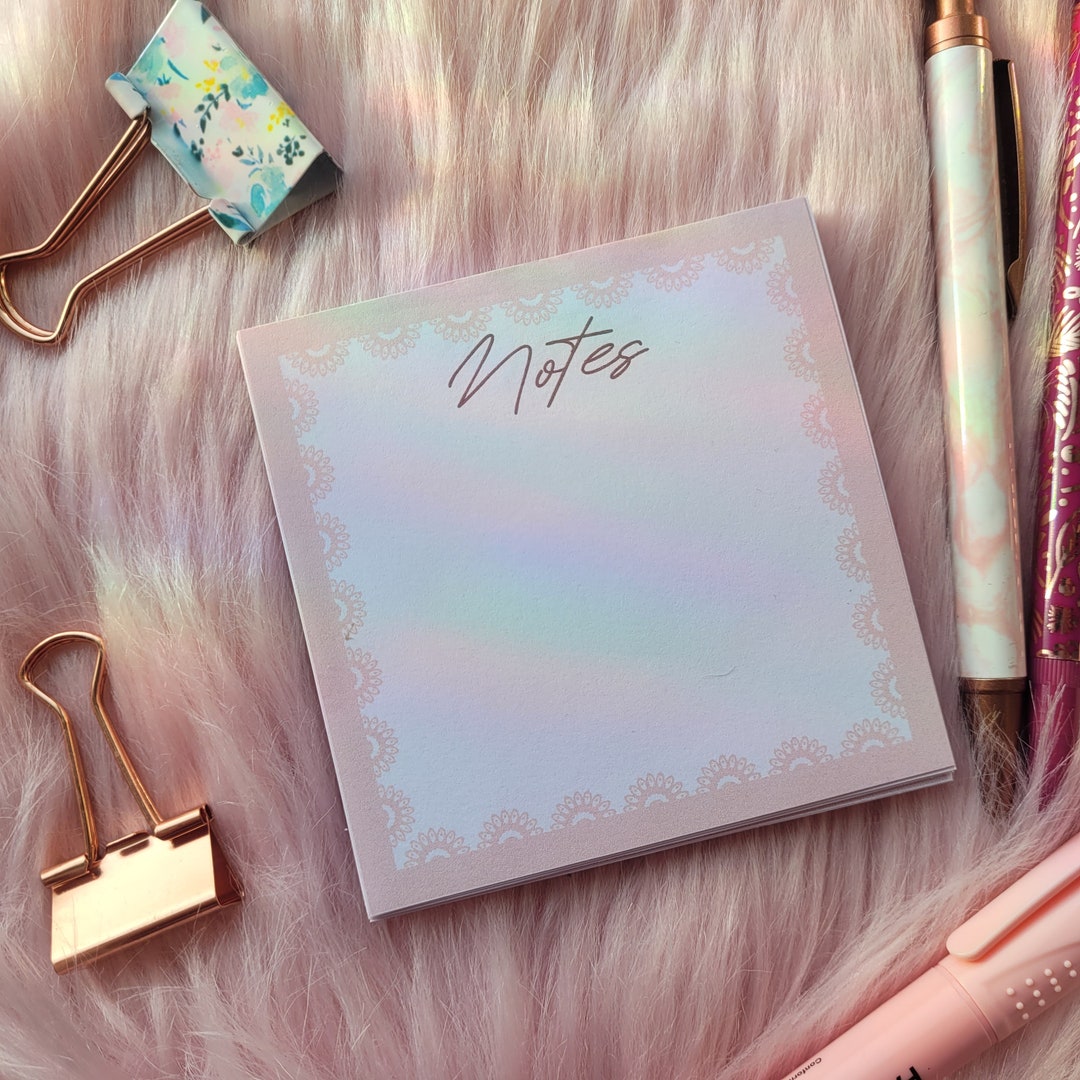 Coquette Girl Aesthetic Pink Lace Notepad Pretty Stationery Gift for ...