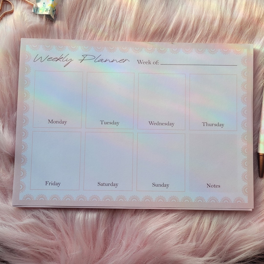 Coquette Weekly Planner Coquette Desk Planner Cute Planner Pink Planner ...