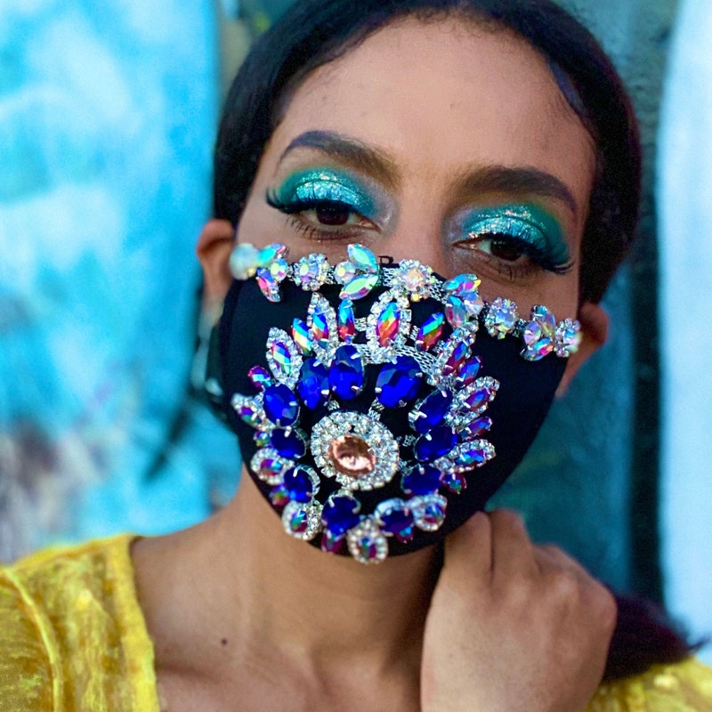 Rhinestone Masks - Etsy