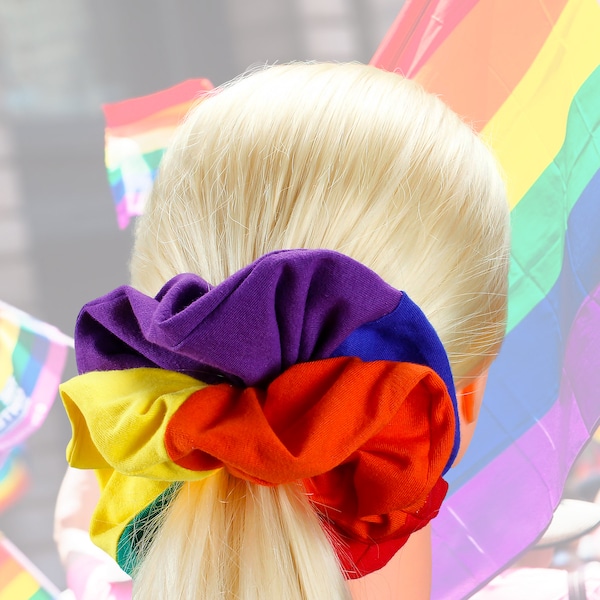 Rainbow Scrunchie - Etsy