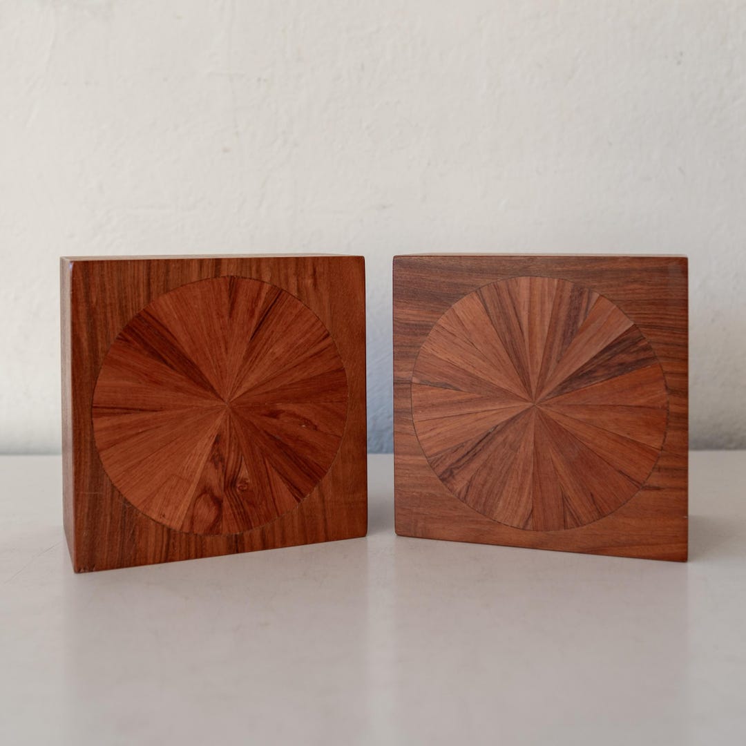 Studio Crafted Wood Bookends by Jere Osgood - Etsy