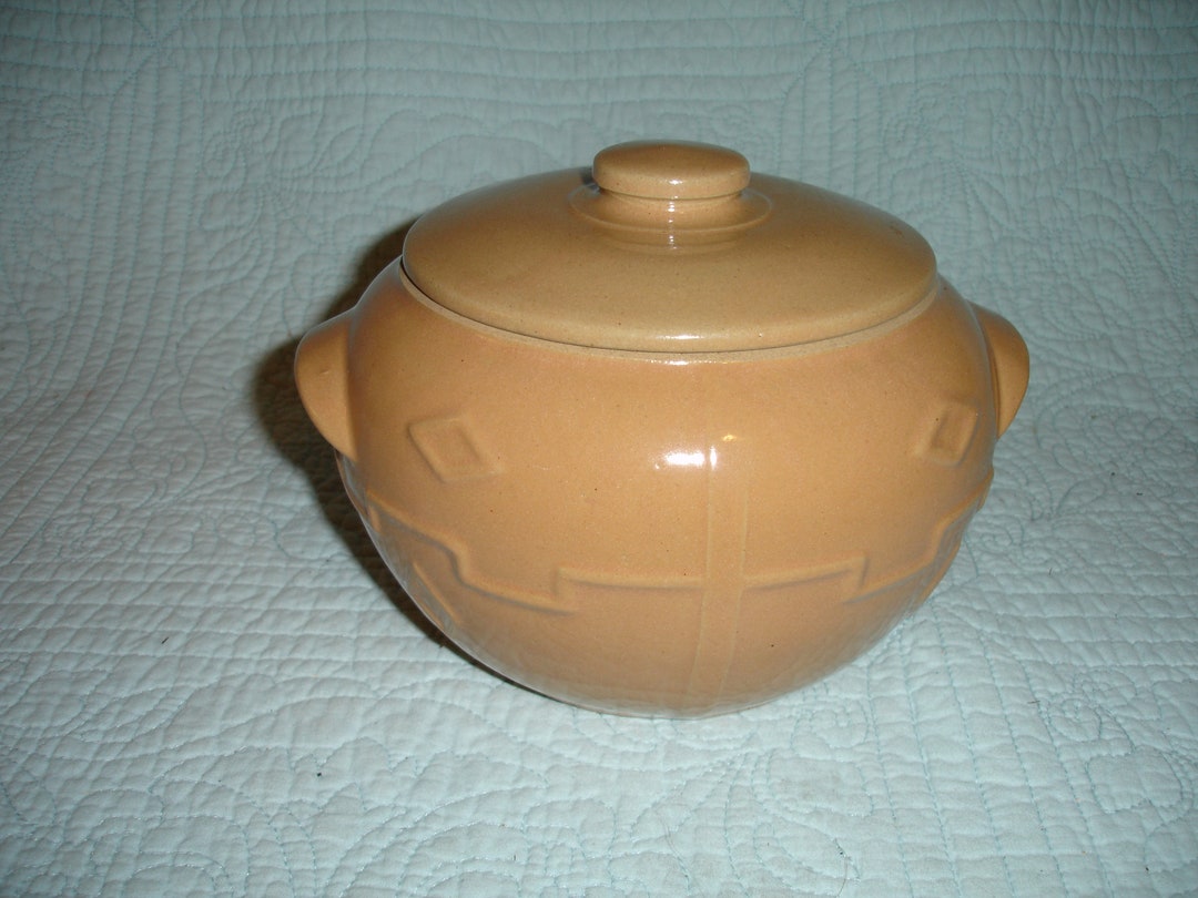 Bean Pot Stoneware Monmouth Pottery, Vintage Marked USA Southwestern ...