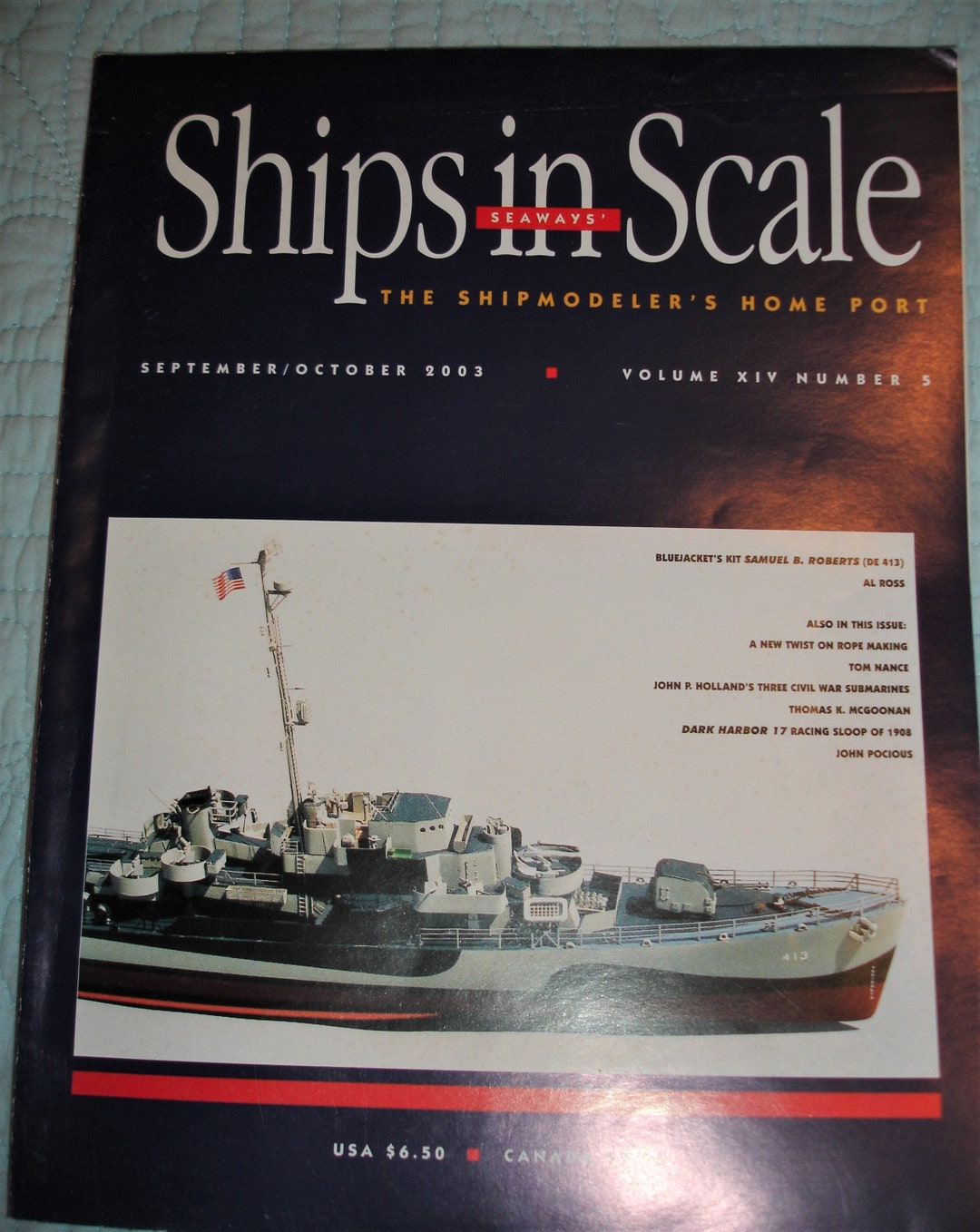 Magazine, Ships in Scale Magazine Vol XIV Number 5, 2003 - Etsy