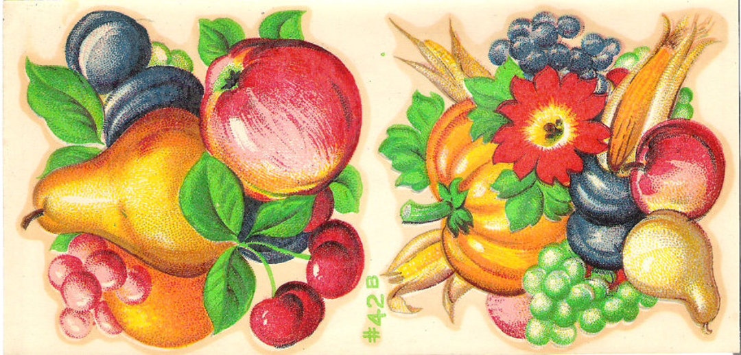 Vintage Duro Decal Retro Fruit Kitchen Water Slide Transfer 42B - Etsy