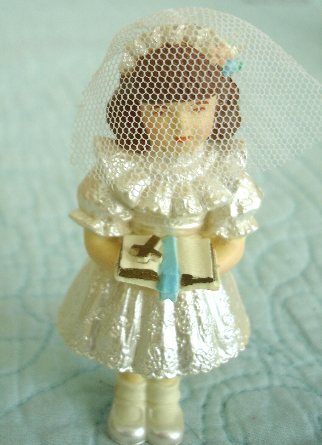 First Communion Figurine Girl With Vail - Etsy