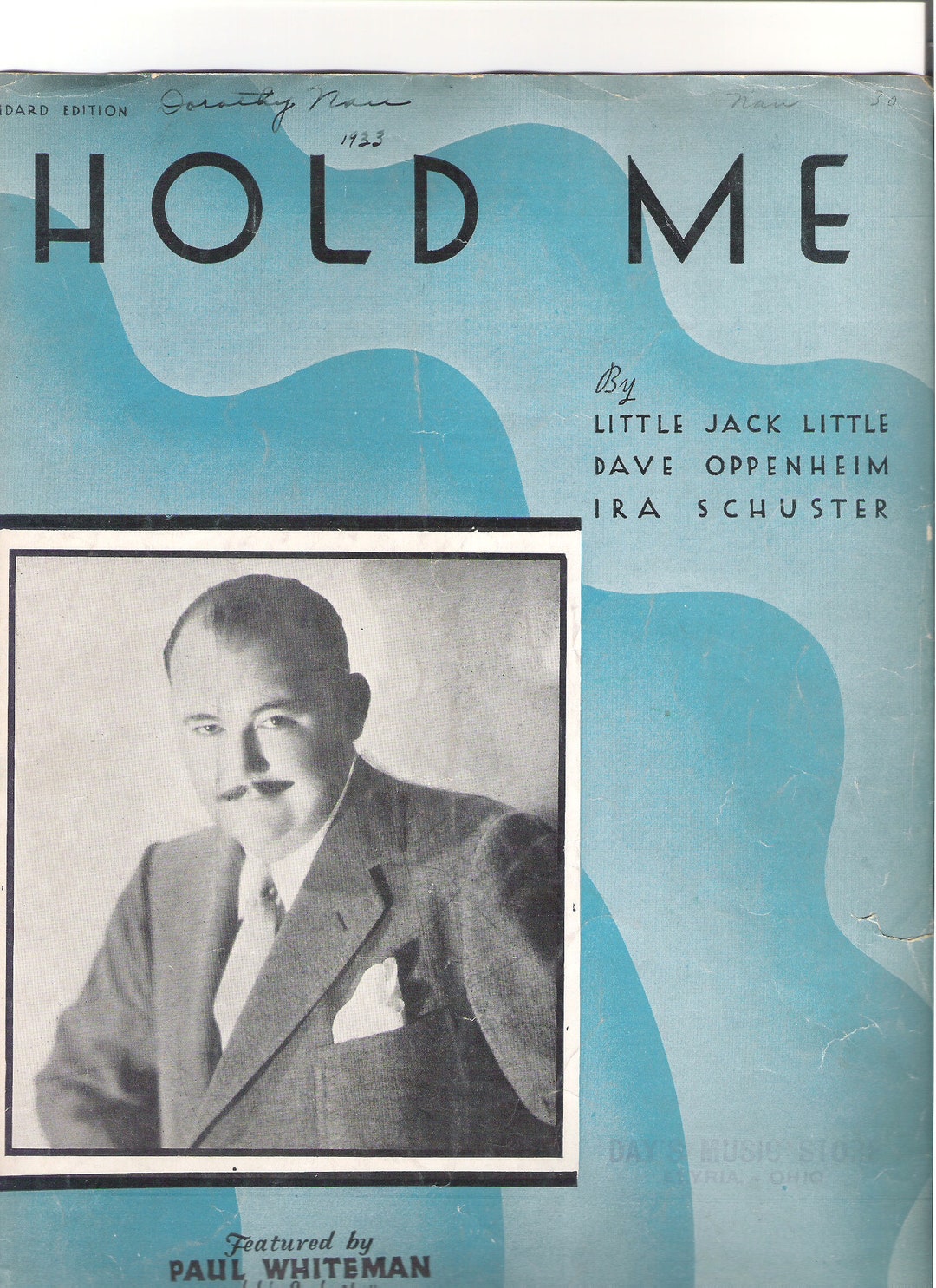 Vintage Sheet Music 1933 HOLD ME Little Jack Little Dave Oppenheim Ira ...