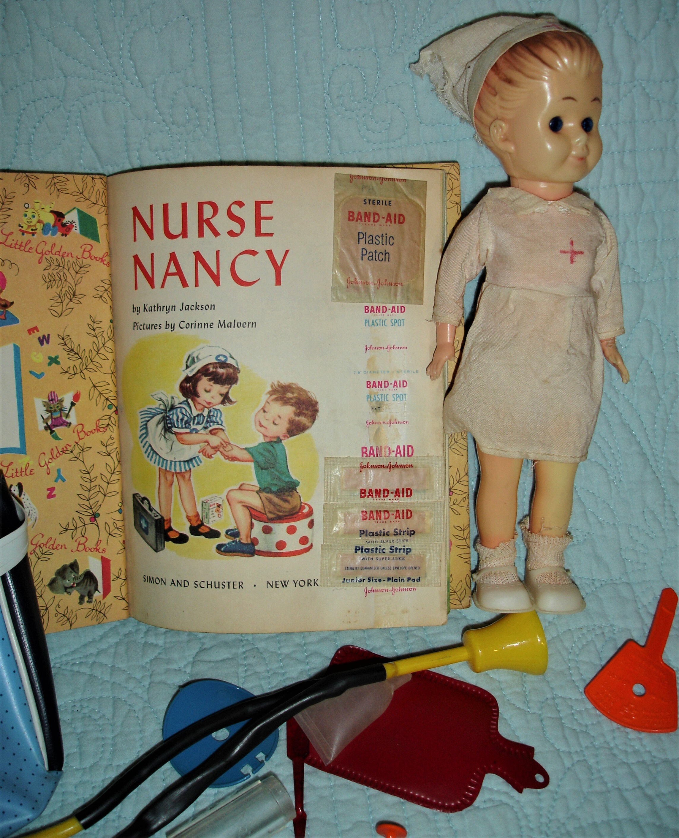 Vintage NURSE NANCY Little Golden Book 1st Ed. 4 Band-aids - Etsy