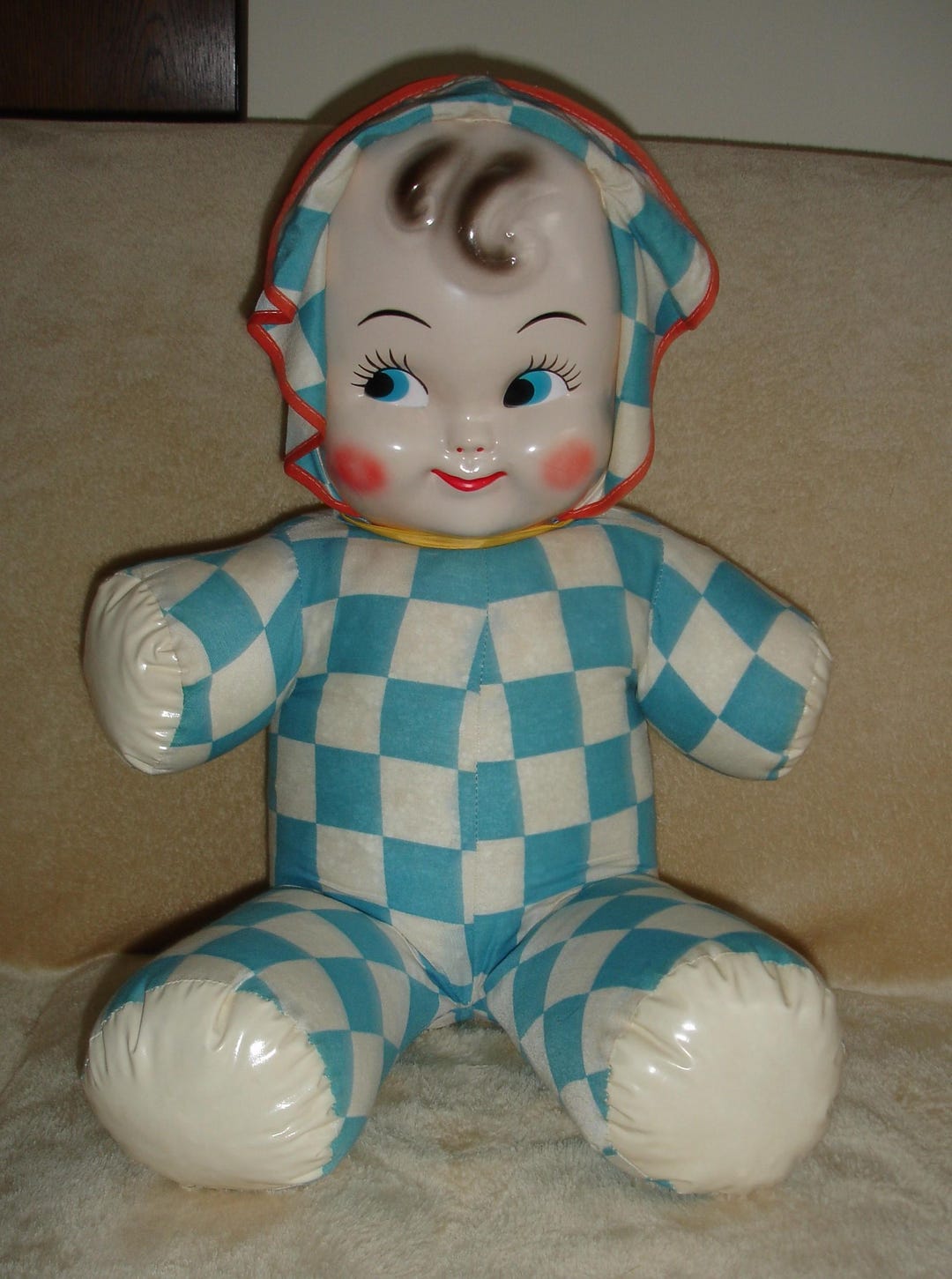 Rare Carnival Samwel Doll 1950’s Cloth 23” With Plastic Mask Face ...