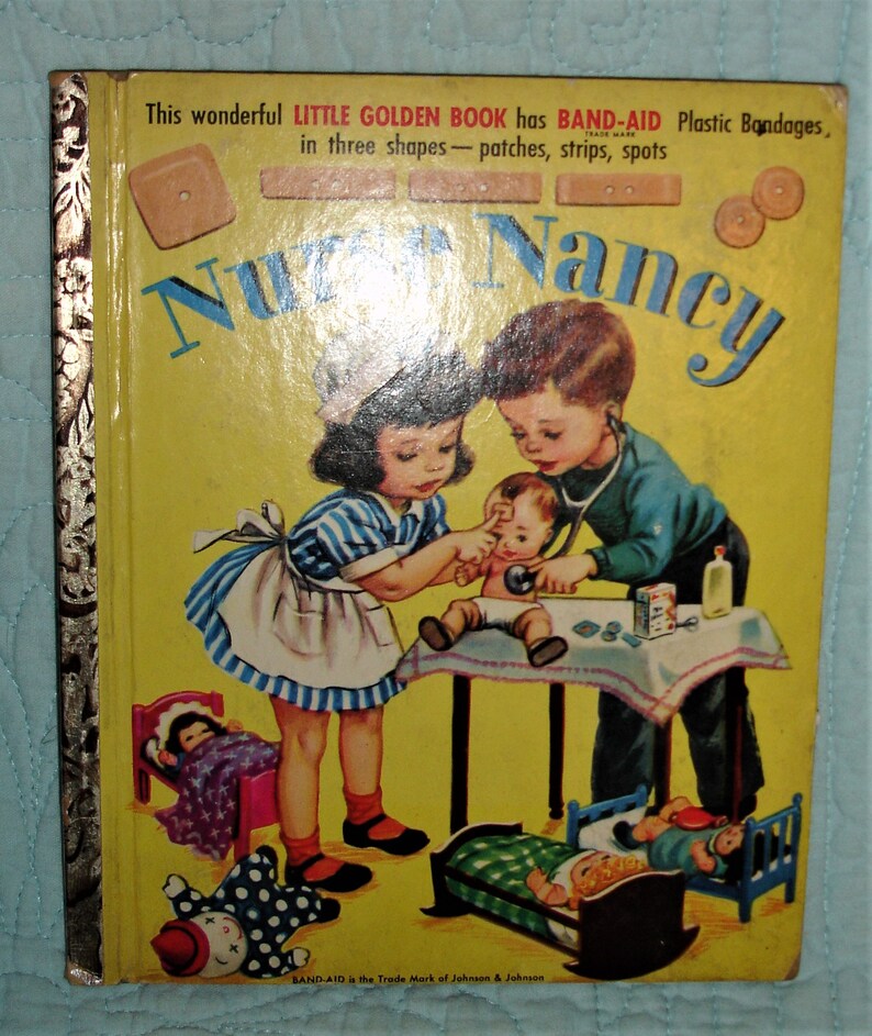 Vintage NURSE NANCY Little Golden Book 1st Ed. 4 Band-aids - Etsy