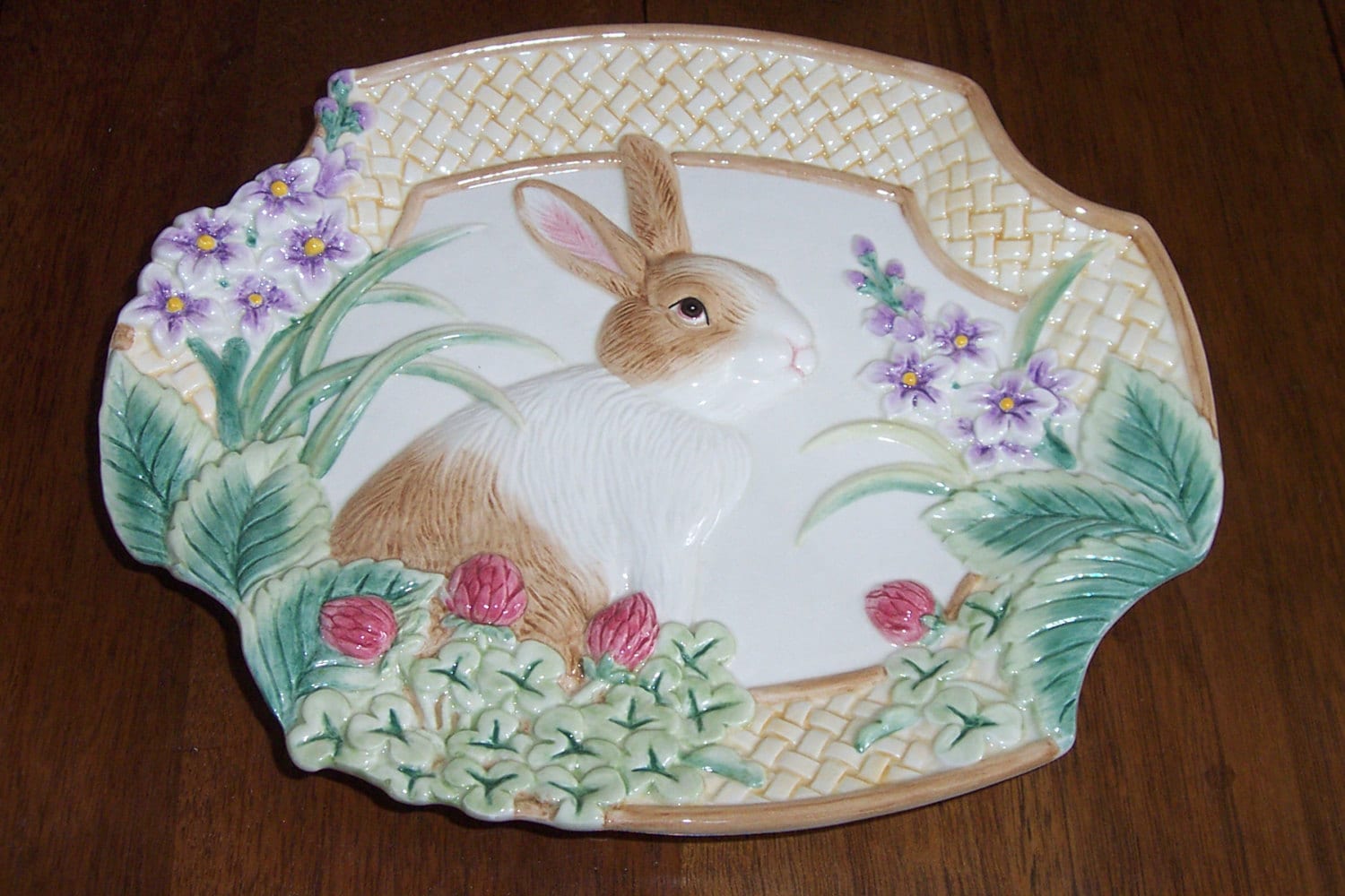 Easter Basket, Fitz and Floyd Rabbit Plate, Avon Mr. & Mrs. Rabbit ...
