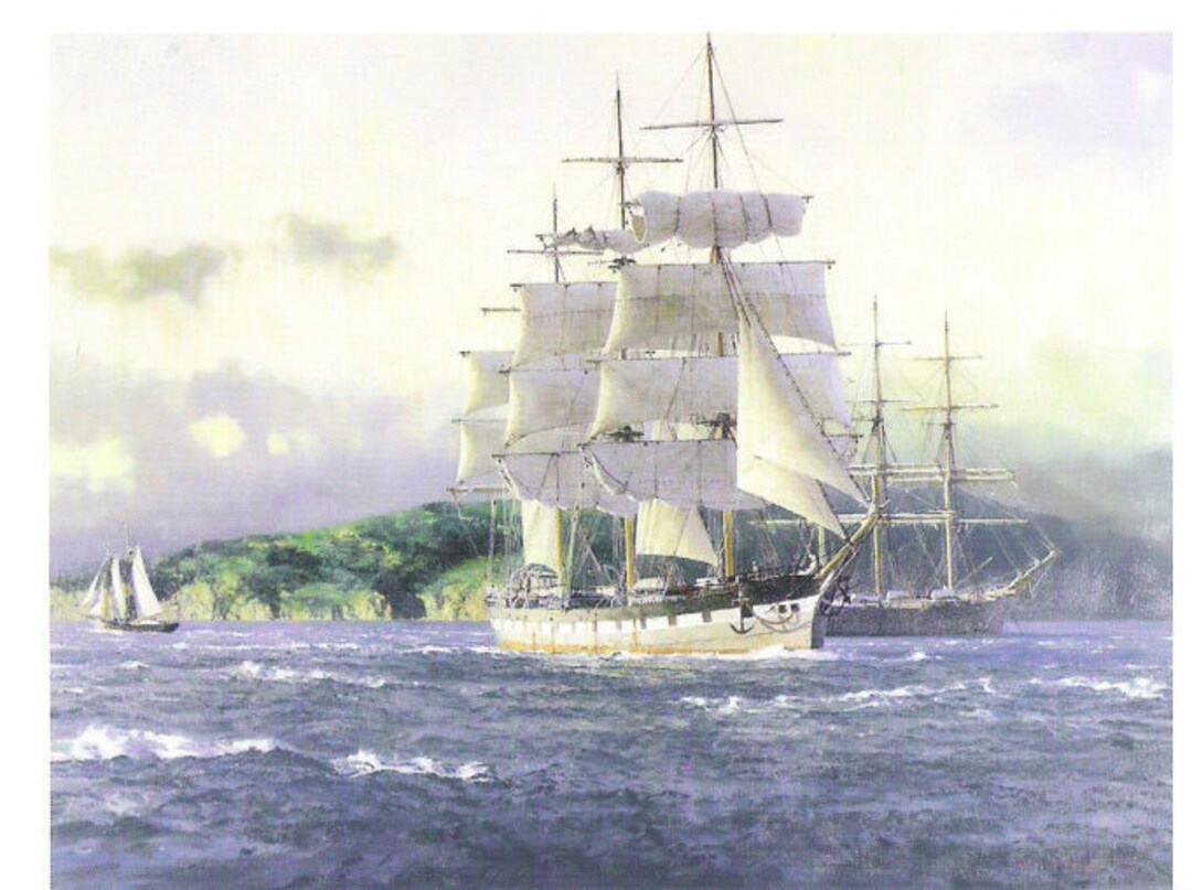 Vintage Postcard of Sailing Ship, Mystic Maritime Gallery Announces ...