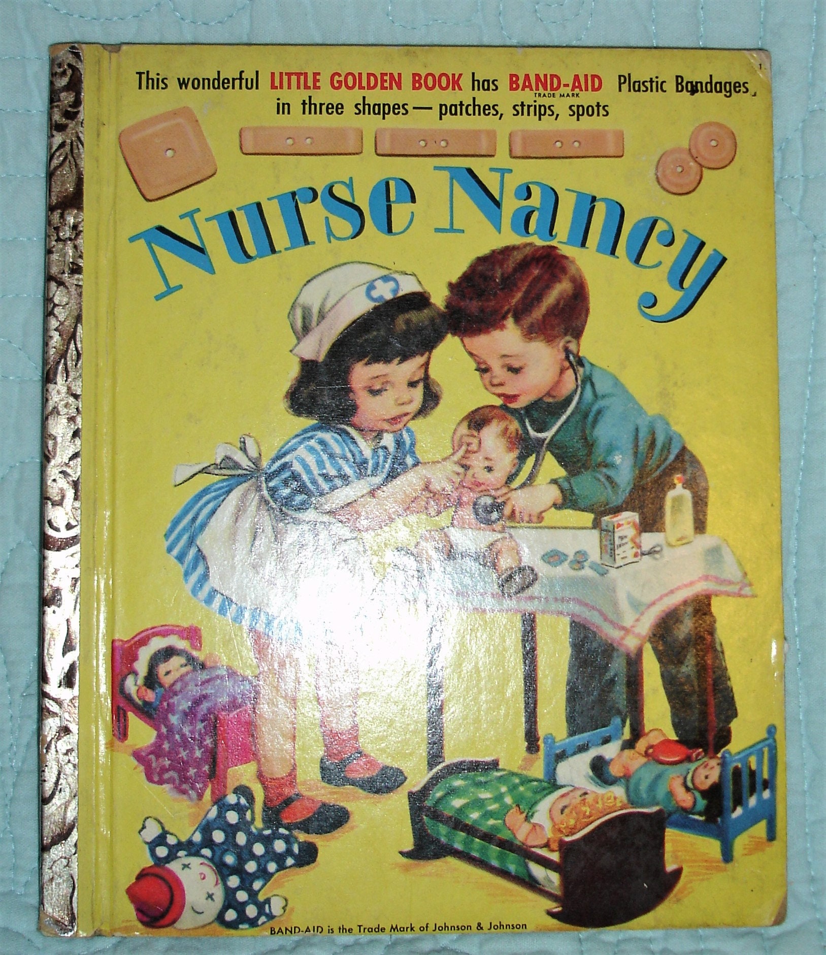 Vintage NURSE NANCY Little Golden Book 1st Ed. 4 Band-aids - Etsy