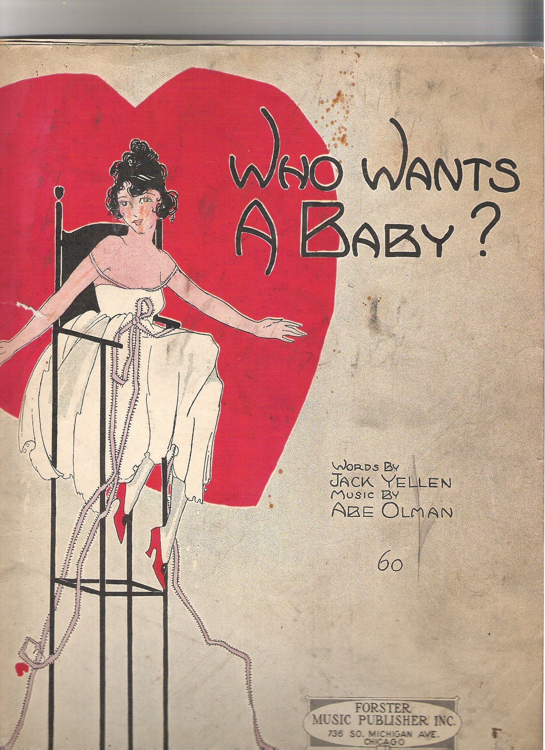 Vintage Sheet Music 1919 "who Wants a Baby?" Jack Yellen and Abe Olman ...