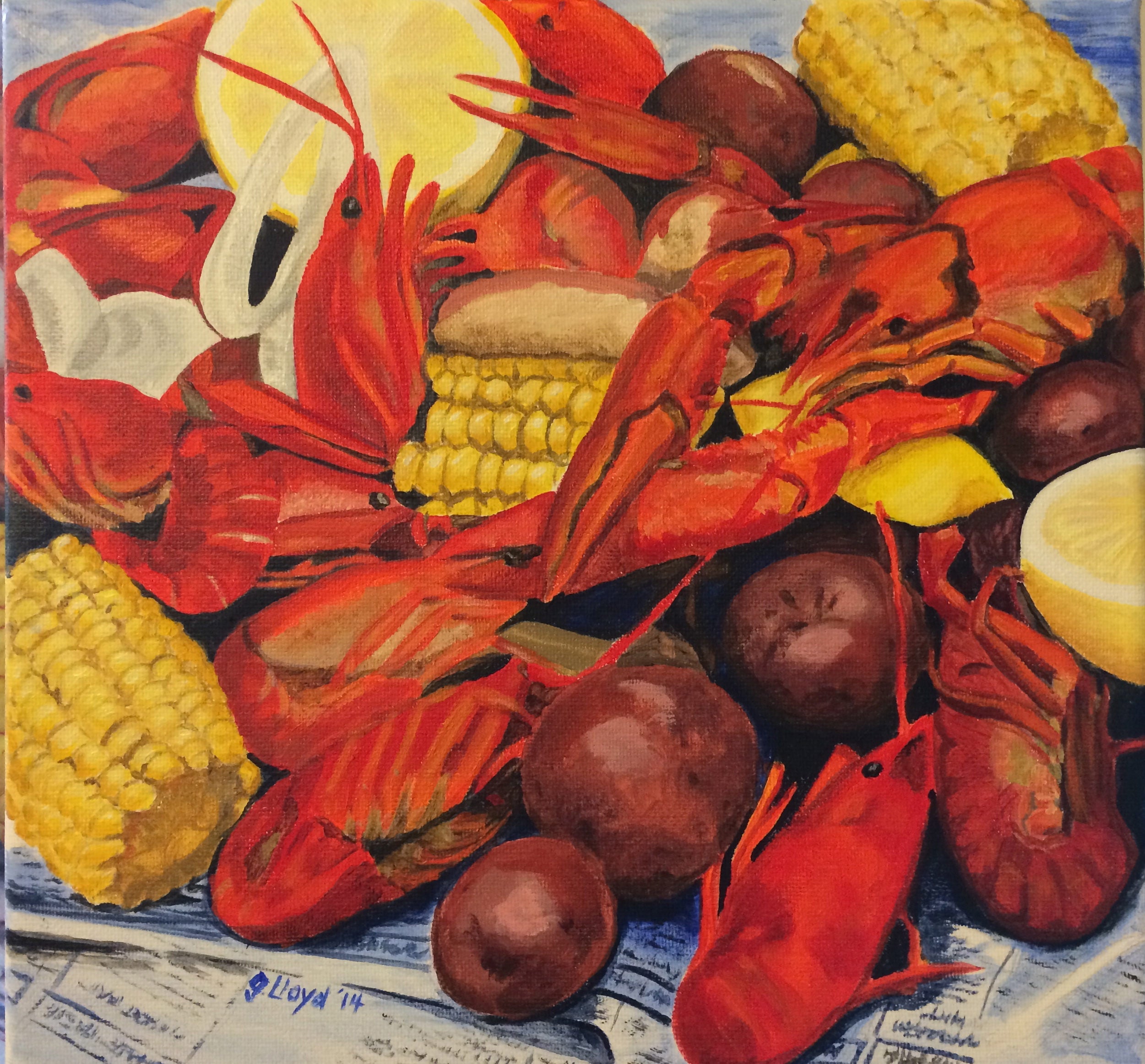 Crawfish Painting Print Louisiana Lagniappe | Etsy
