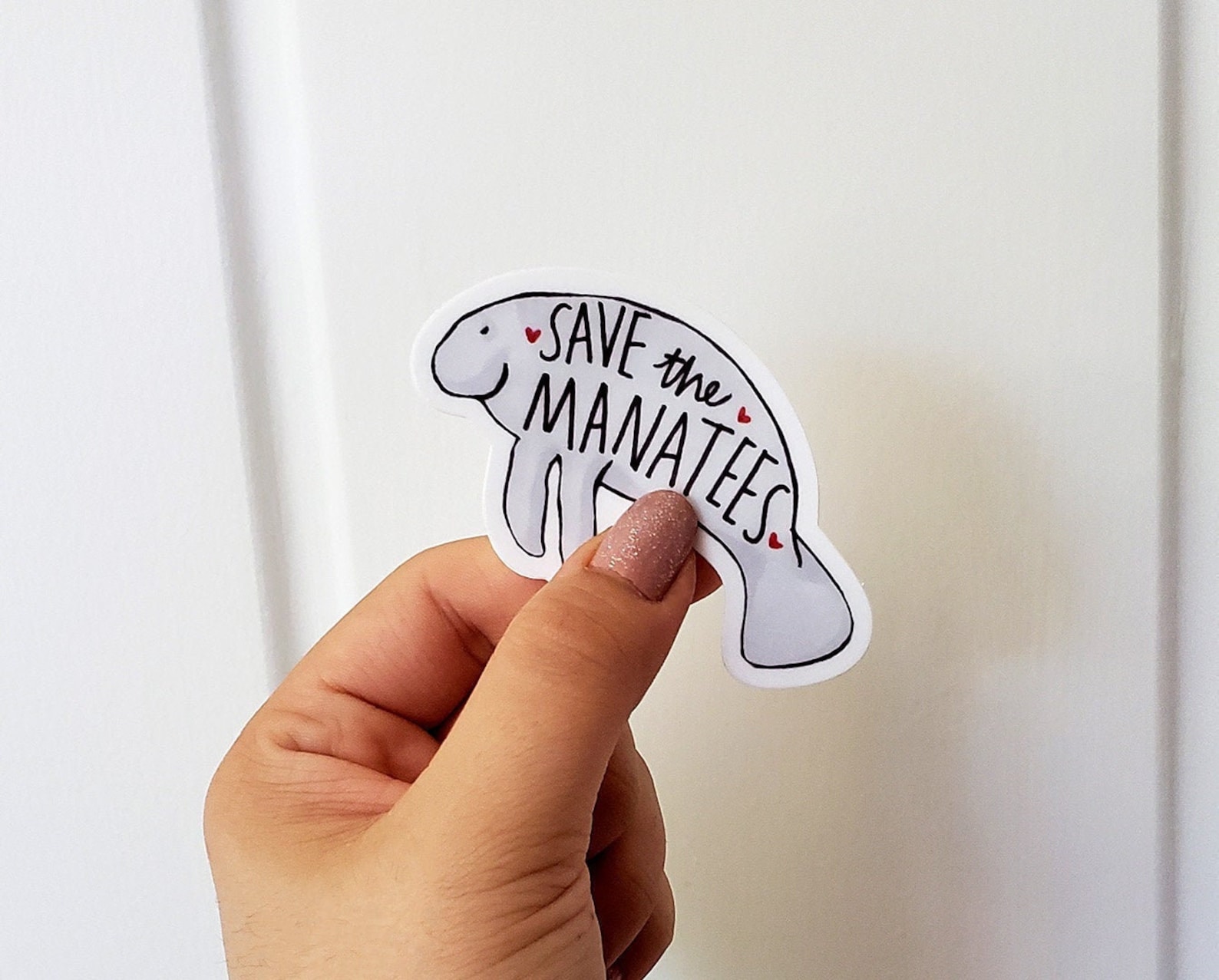 Save the Manatees Vinyl Sticker | Etsy
