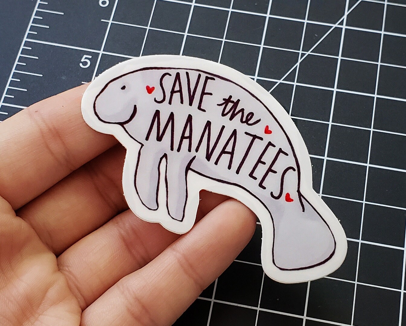 Save the Manatees Vinyl Sticker - Etsy