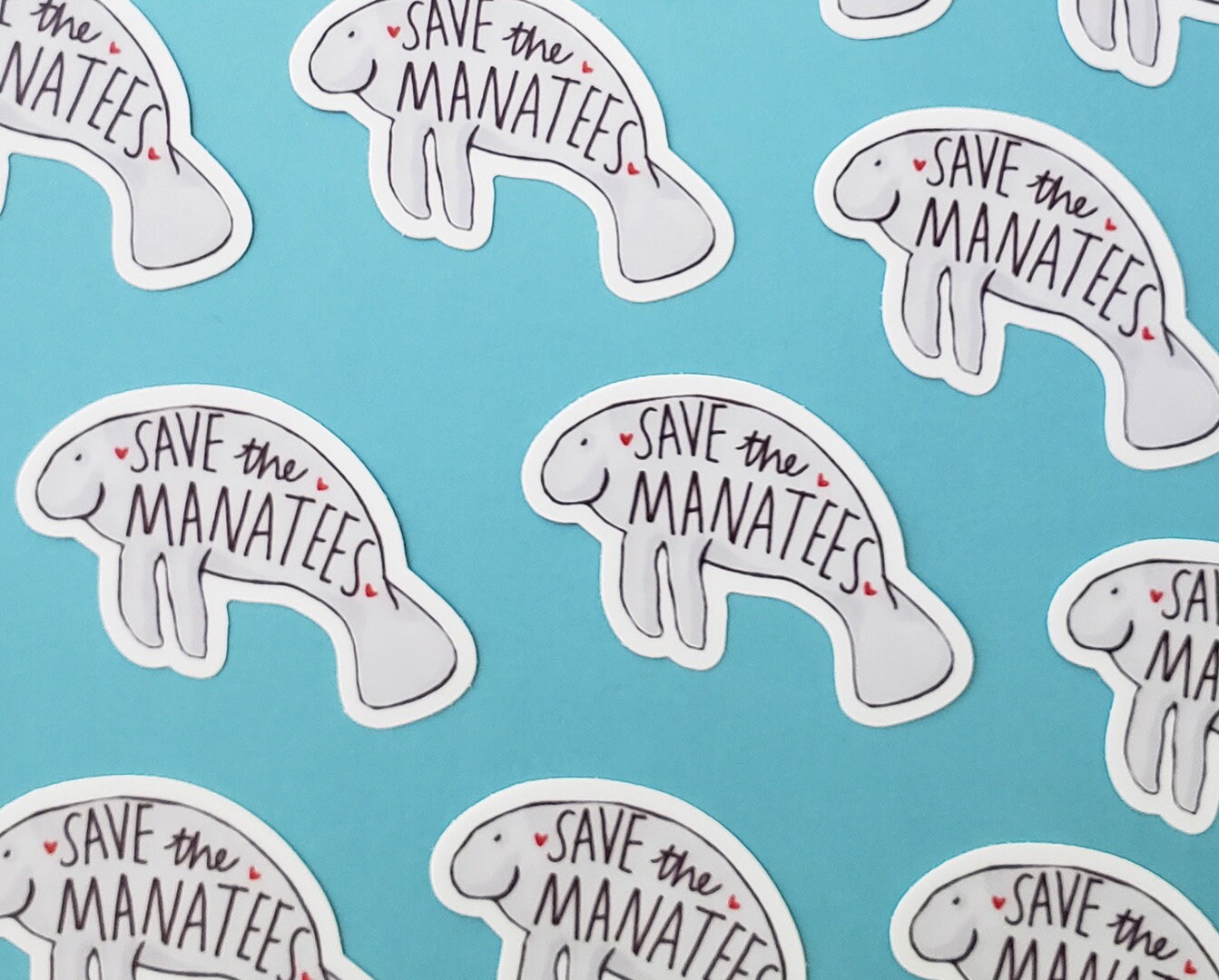Save the Manatees Vinyl Sticker - Etsy