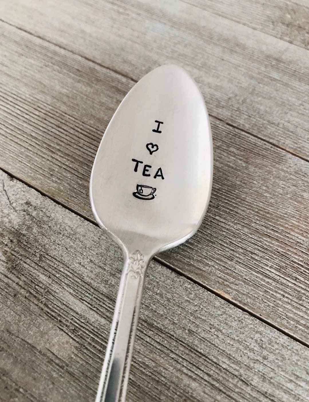 I Love Tea Vintage Silver Plated Teaspoon, Tea Lover, Tea Gift ...