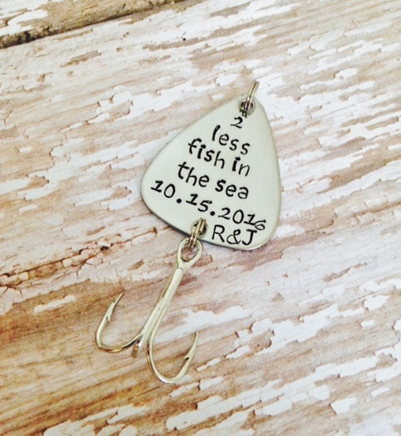 2 Less Fish in the Sea Fishing Lure Wedding Gift | Etsy