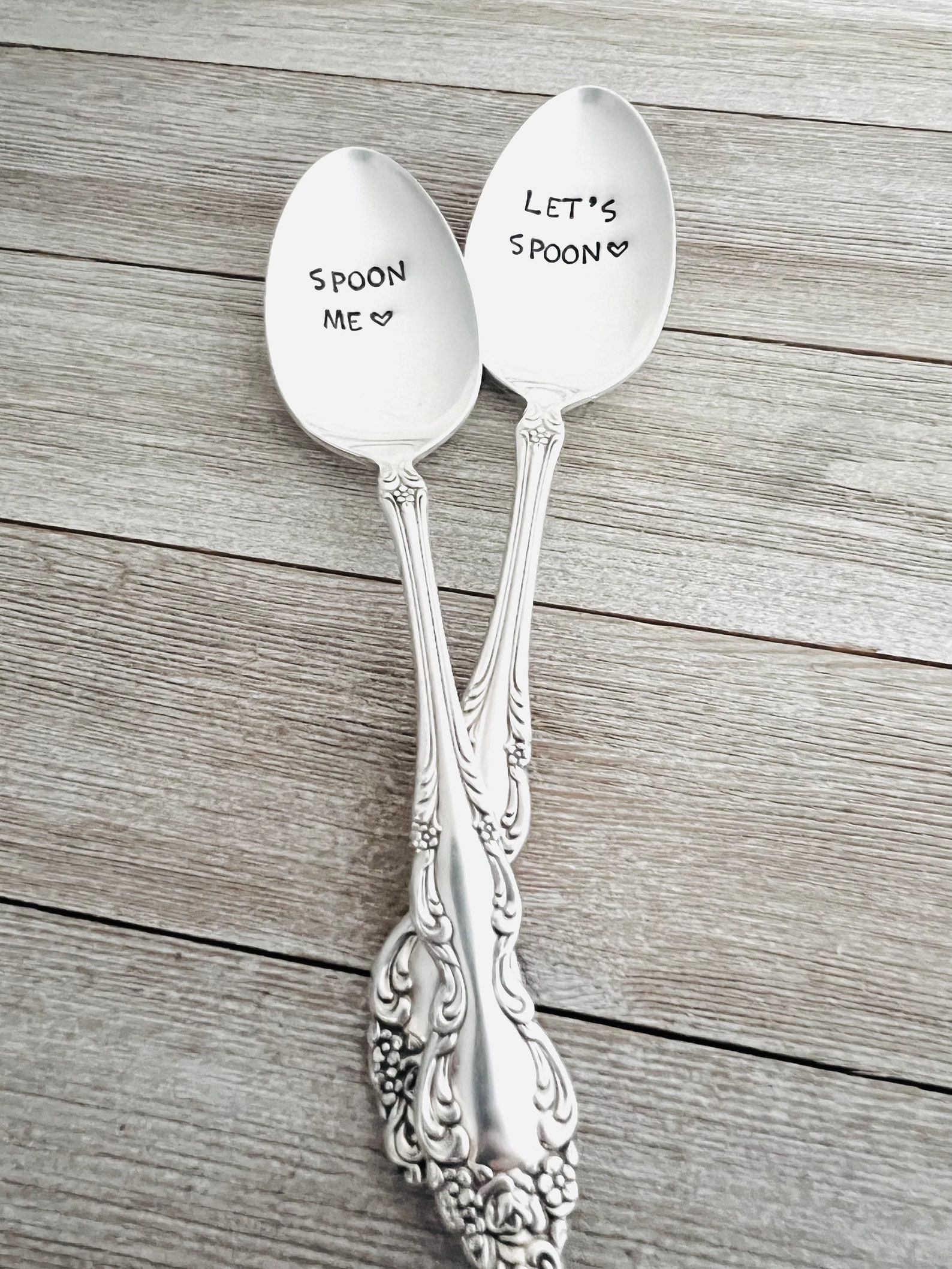 Let's Spoon or Spoon Me Vintage Silver Plated Teaspoon - Valentine's ...