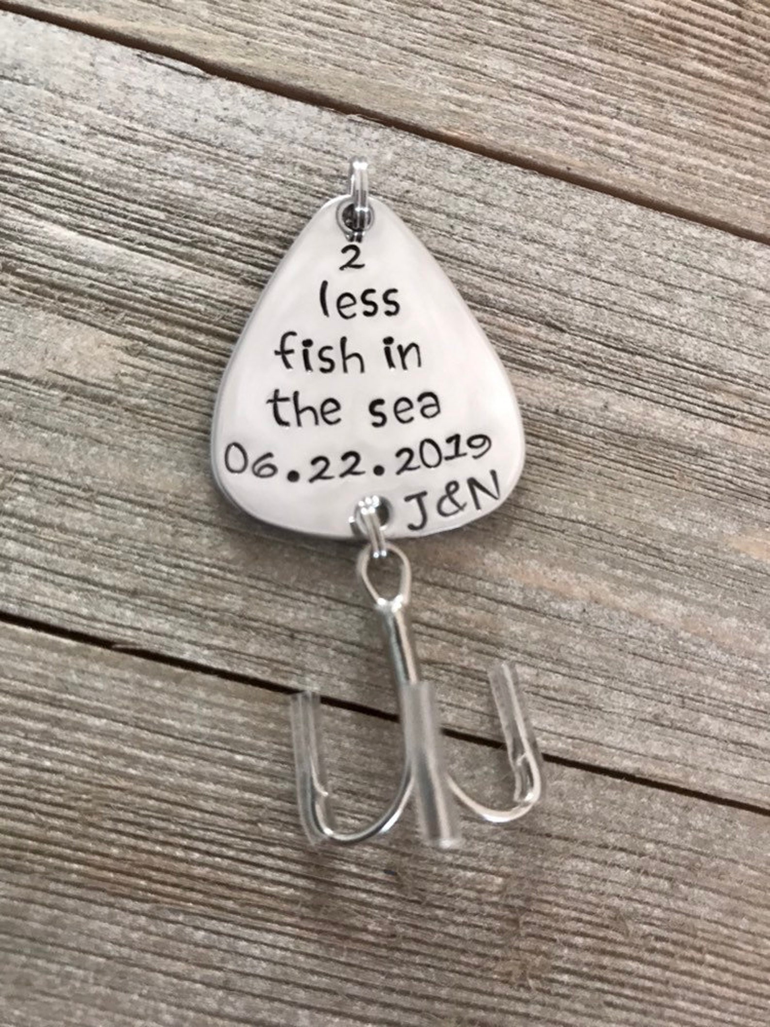 2 Less Fish in the Sea Fishing Lure, Personalized Fishing Lure, Custom ...