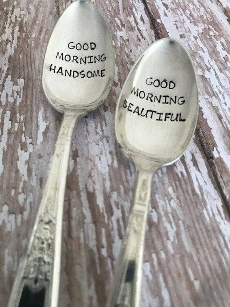 Good Morning Beautiful or Handsome Vintage Silver Plated - Etsy