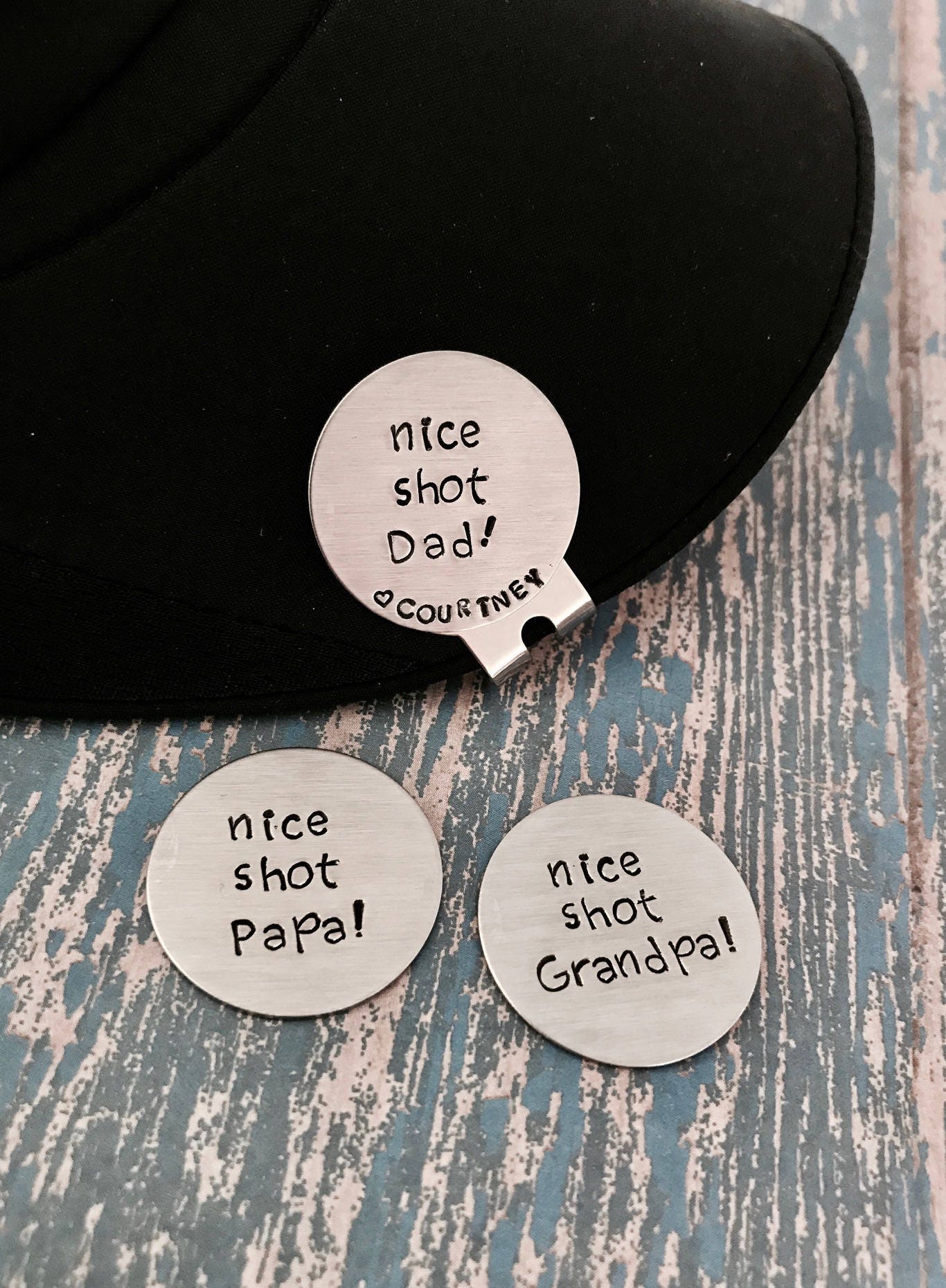 Nice shot Dad Golf Ball Marker and Hat Clip Personalized | Etsy