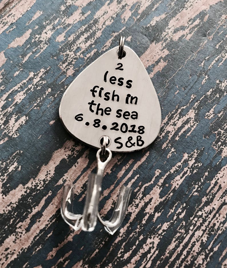 2 Less Fish in the Sea Fishing Lure Wedding Gift | Etsy