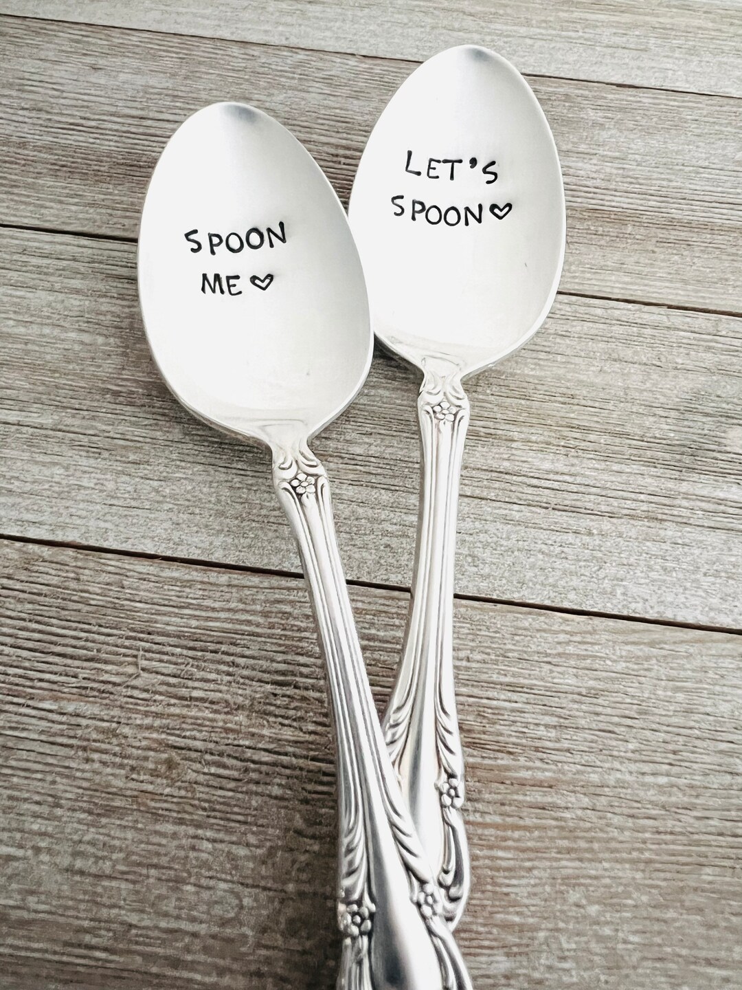 Let's Spoon or Spoon Me Vintage Silver Plated Teaspoon - Valentine's ...