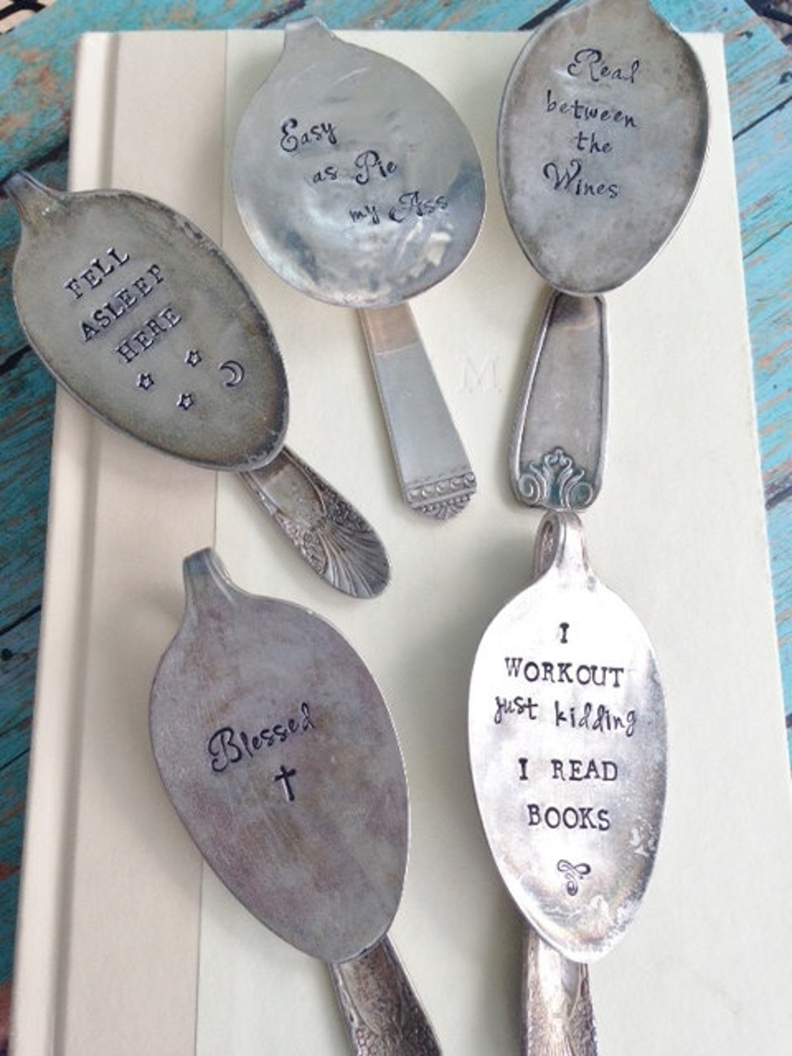 And so the Adventure Begins Vintage Spoon Bookmark, Upcycled Gift, Book ...