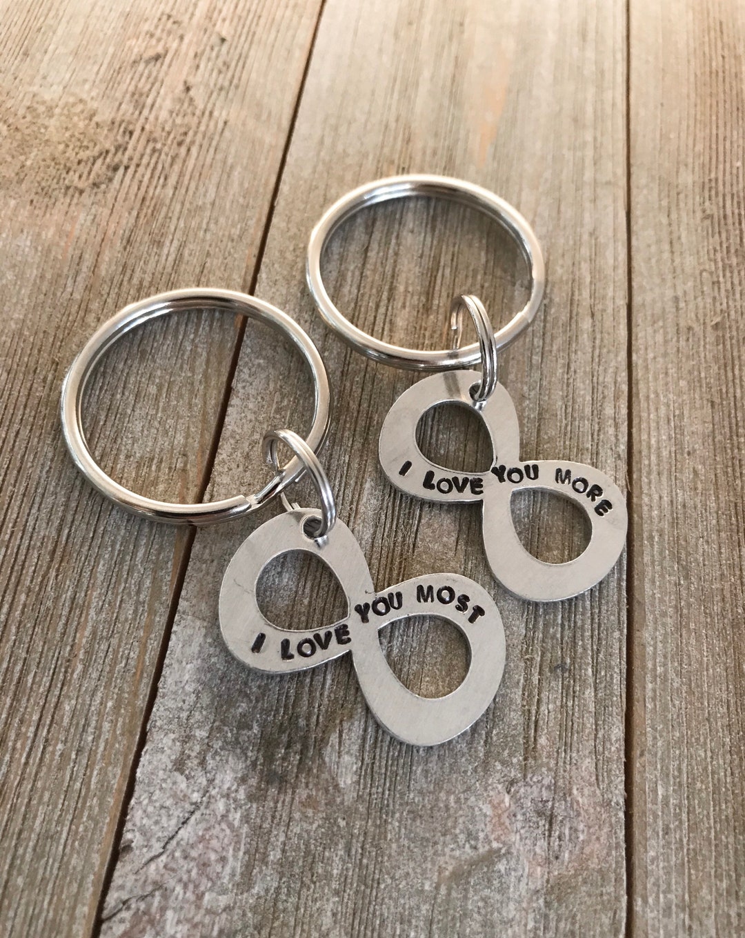 I Love You More I Love You Most Aluminum Infinity Key Chain Set, READY ...