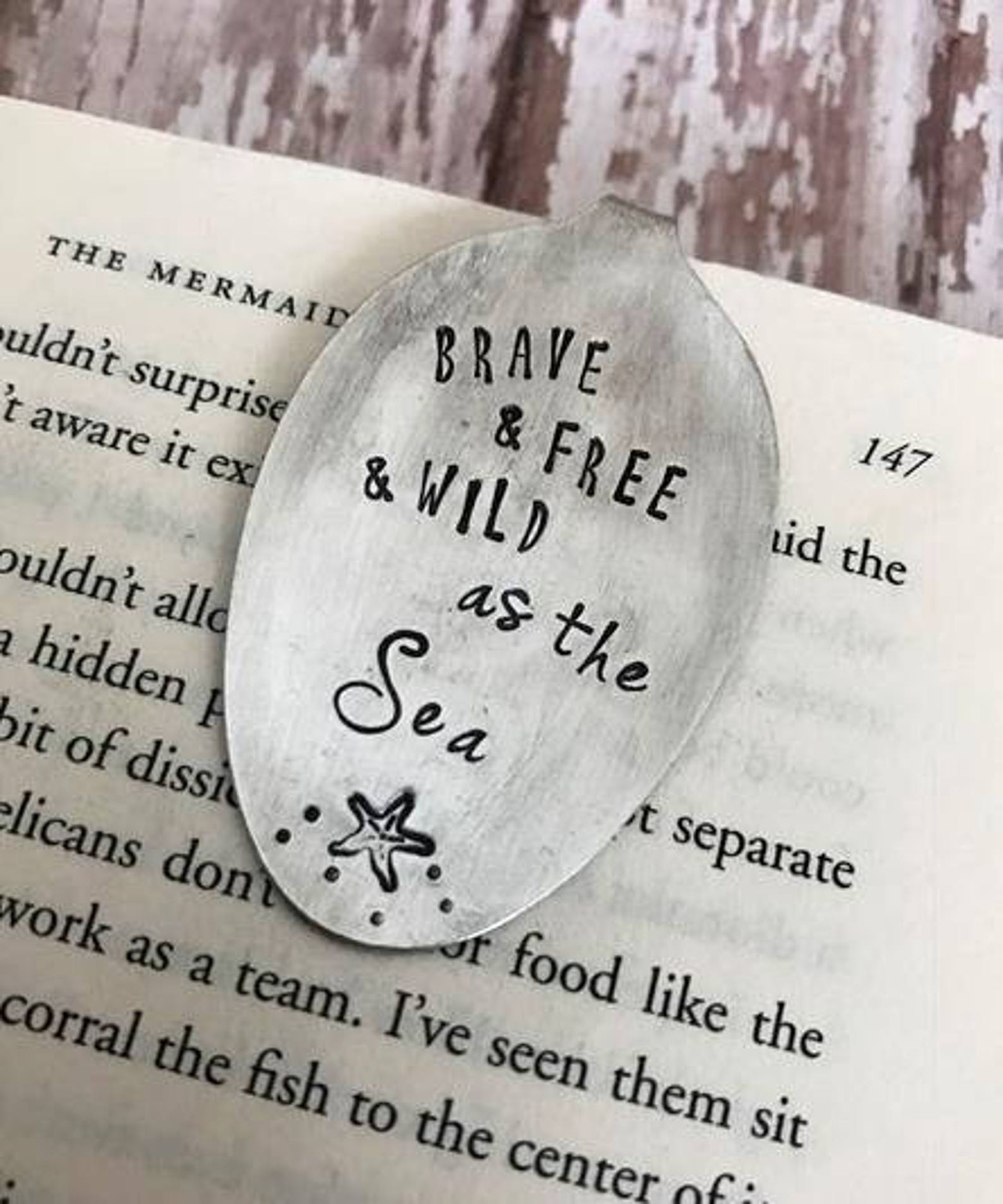 Brave and Free and Wild as the Sea Vintage Spoon Bookmark - Etsy
