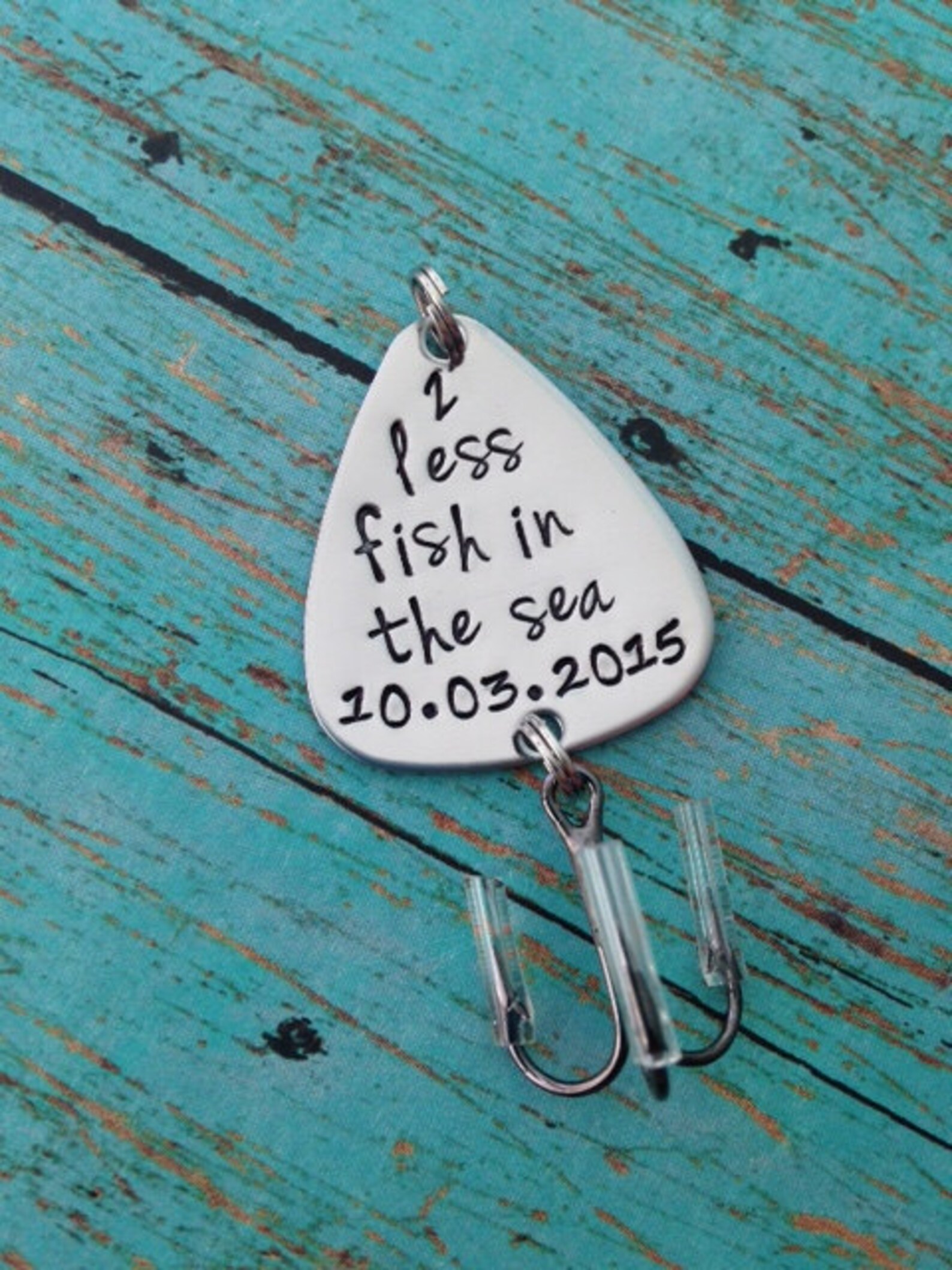 2 Less Fish in the Sea Fishing Lure Personalized Custom - Etsy