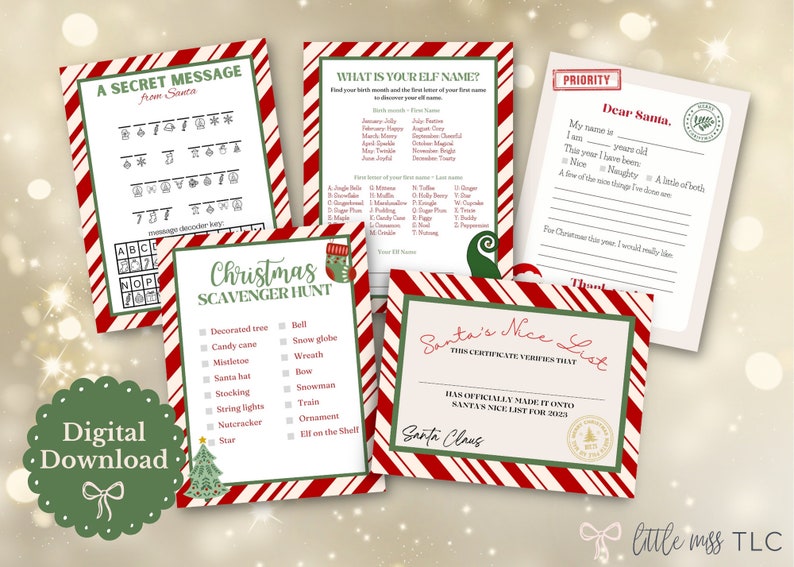 Printable Elf Activities Bundle - Etsy
