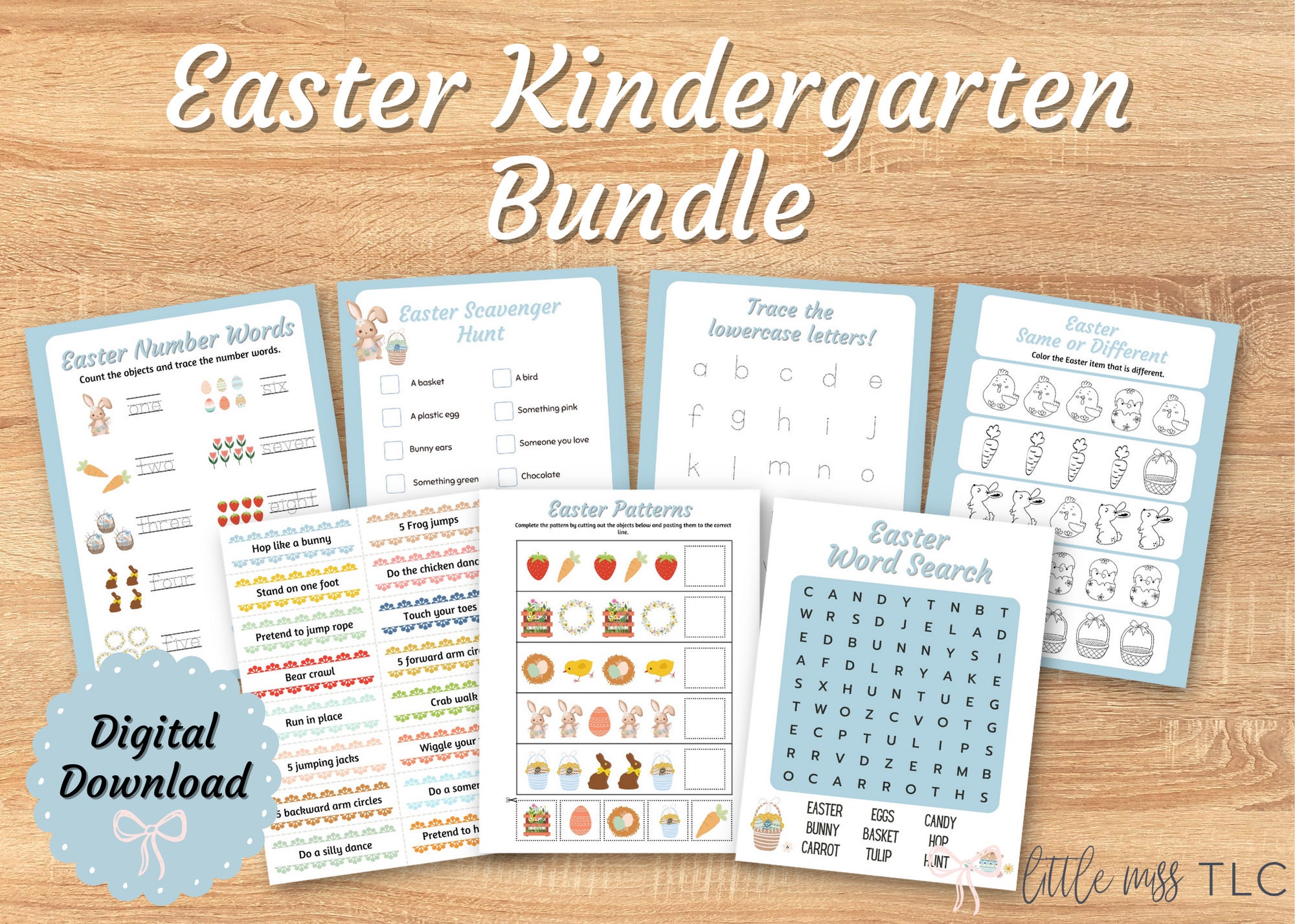 Printable Easter Kindergarten Activities Bundle - Etsy