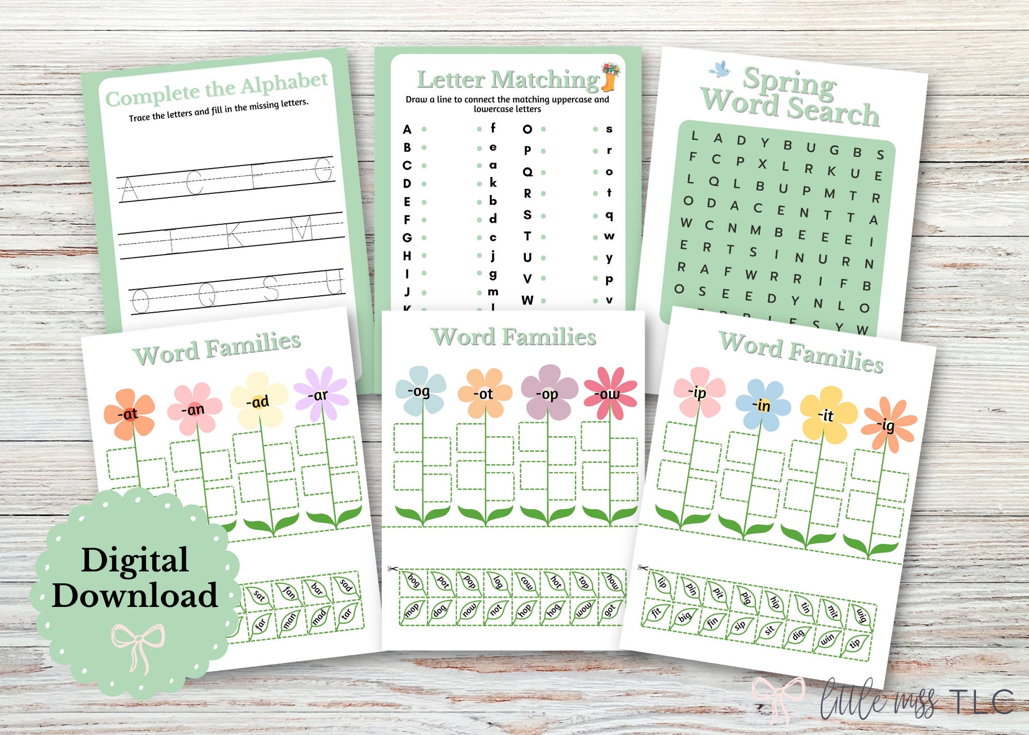 Printable Spring Kindergarten Activities Bundle - Etsy