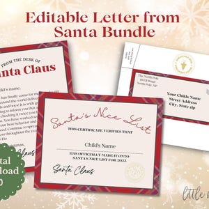 Editable Letter From Santa Bundle - Etsy