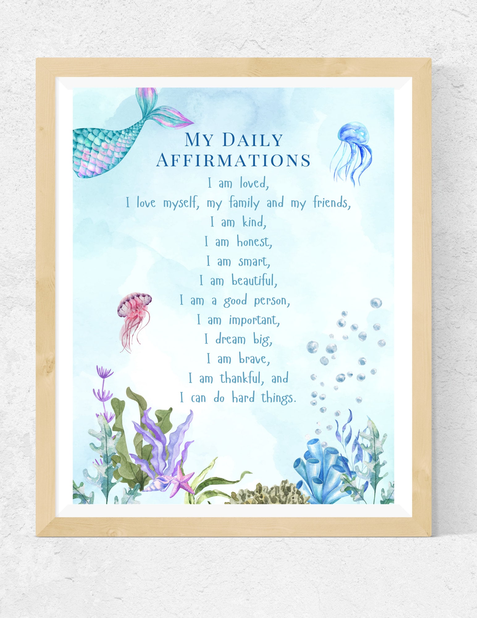 Printable Daily Affirmations for Kids - Etsy